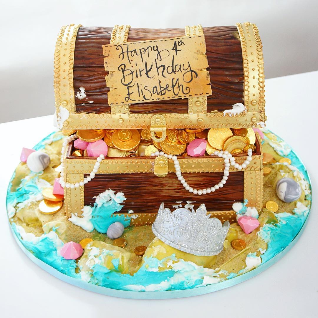 Making A Treasure Chest Cake Wedding Cake Made Of Money , Treasure